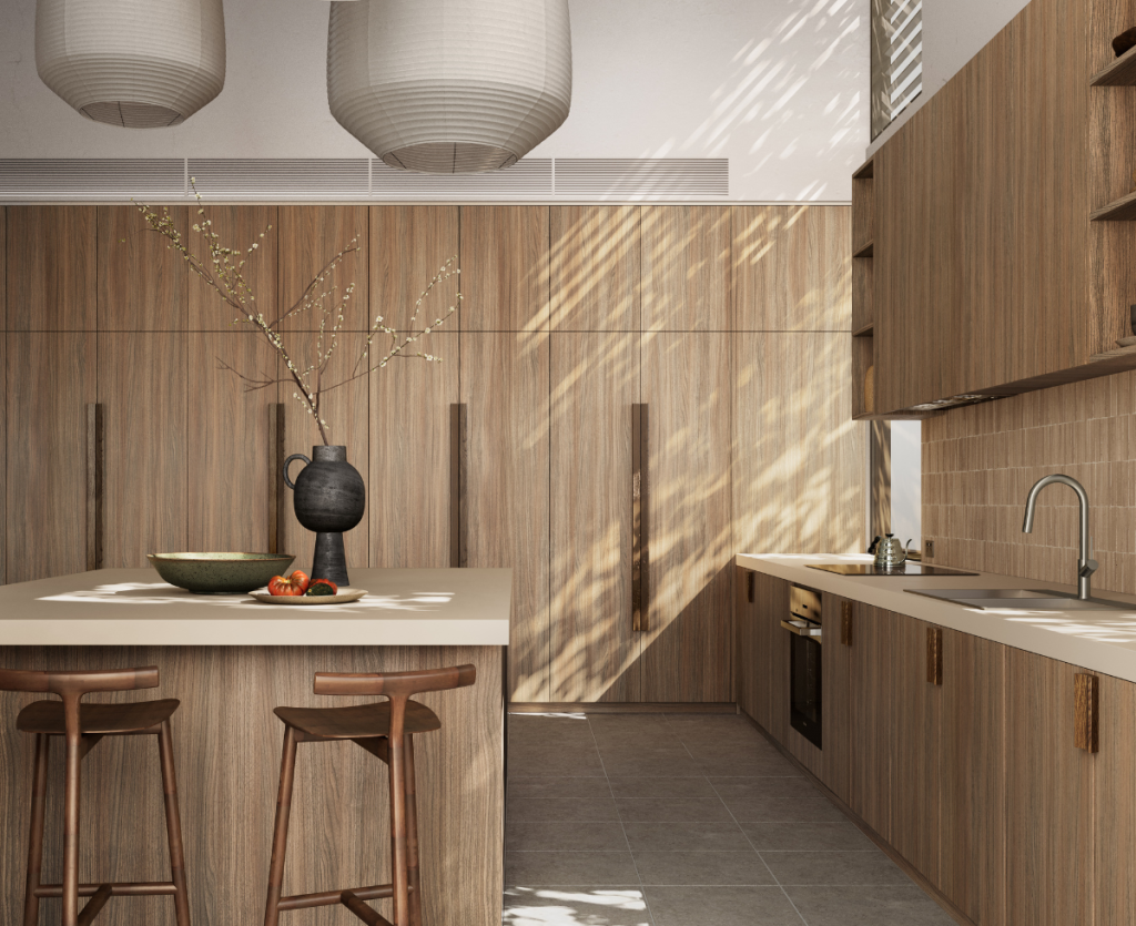 Laminate Laminex Danish Walnut Natural | Attila Kitchens