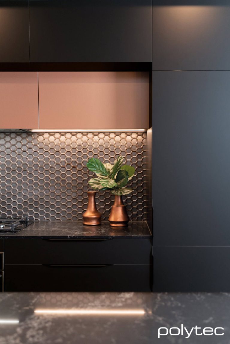 Polytec Black Venette | Sleek, Matte Black Finish