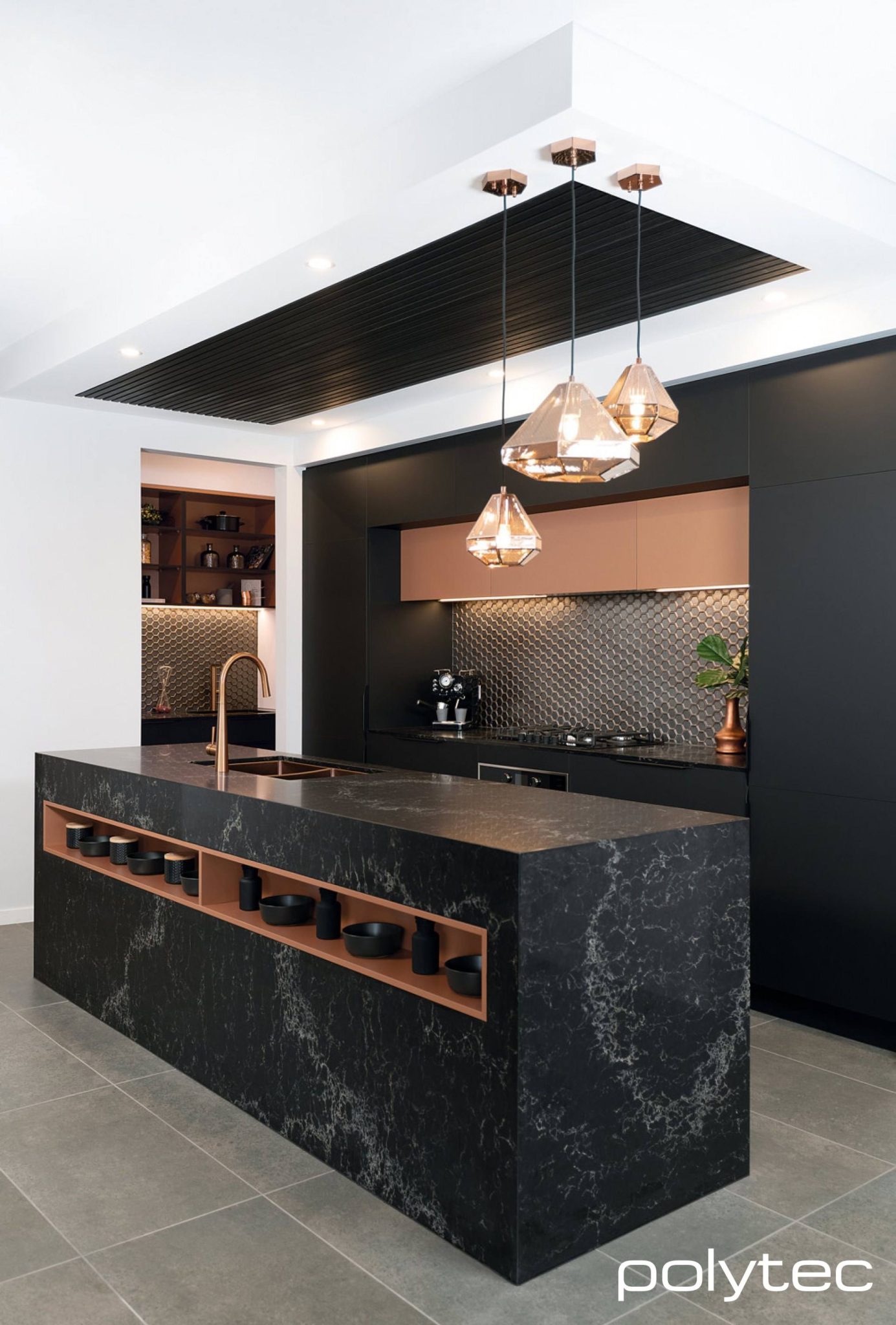 Polytec Black Venette | Sleek, Matte Black Finish