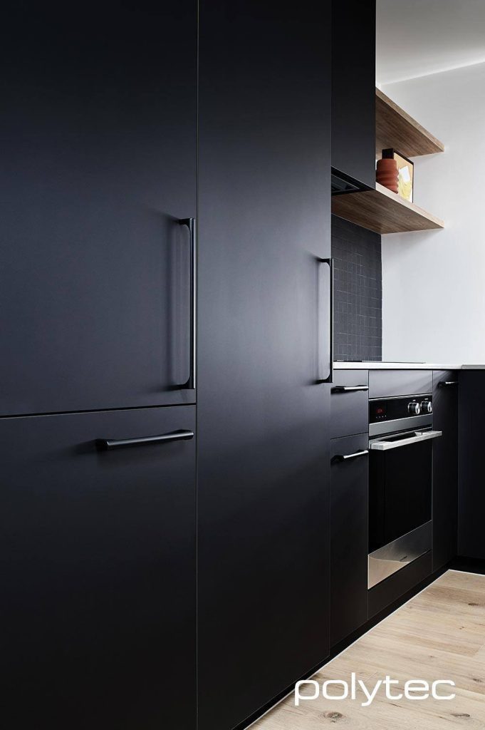 Polytec Black Venette | Sleek, Matte Black Finish